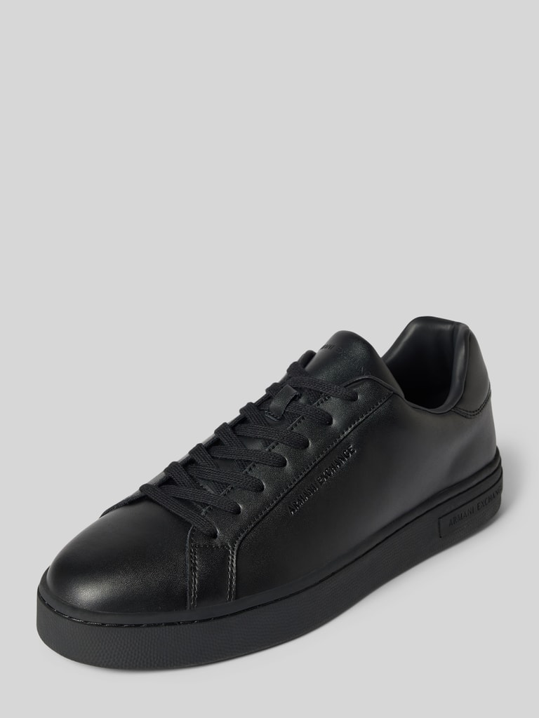 ARMANI EXCHANGE Ledersneaker mit Label-Prägung Modell 'ACTION' (black ...