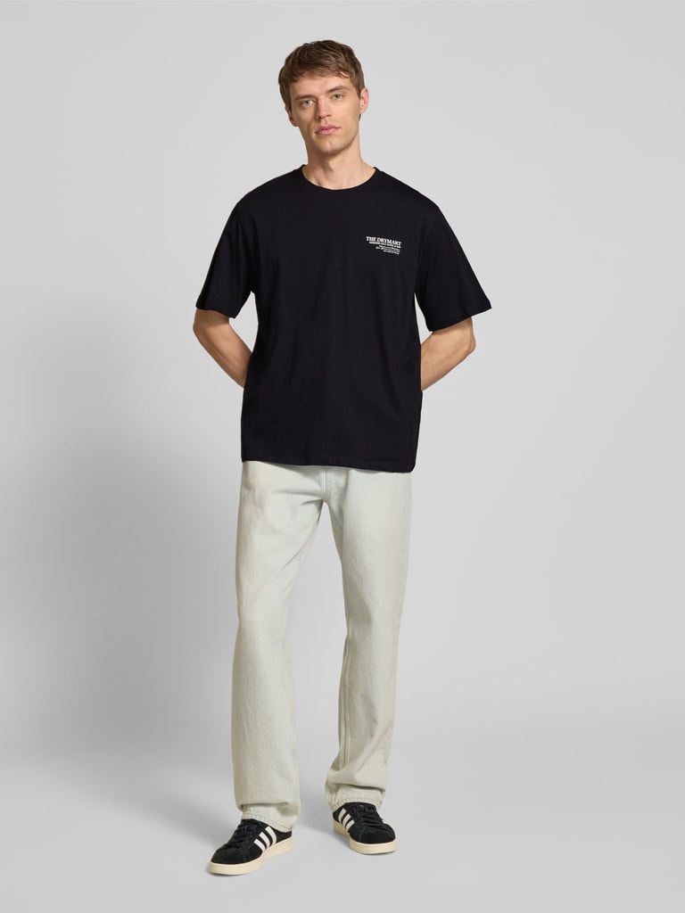 Jack & Jones T-Shirt mit Label-Print Modell 'MARINA' (black) online kaufen