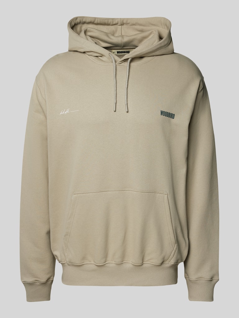 WOODBIRD Hoodie mit Label-Print Modell 'PACS' (beige) online kaufen