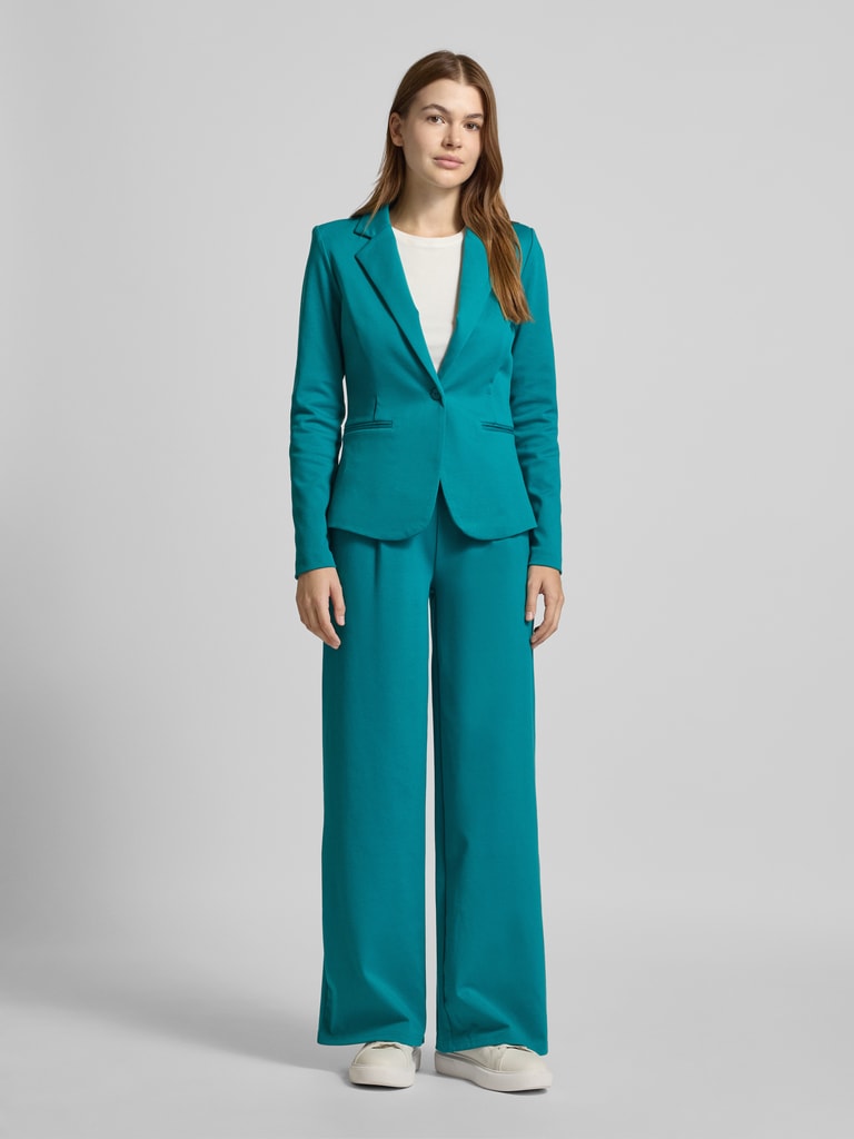 ICHI Wide Leg Stoffhose mit elastischem Bund Modell 'KATE' (petrol) online kaufen