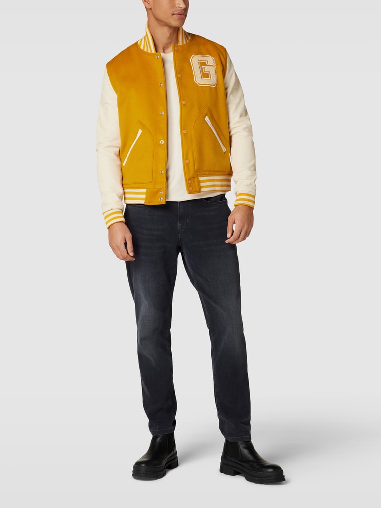 Kup online GOOSECRAFT Kurtka baseballowa z wyhaftowanym logo model ...