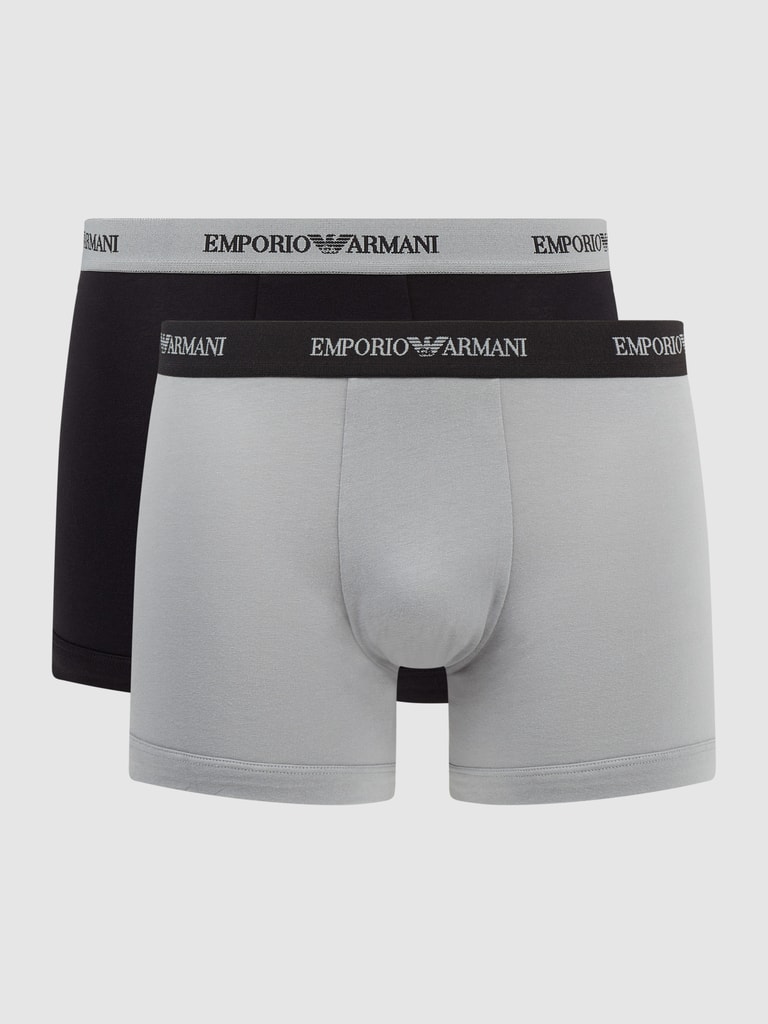 Emporio Armani Trunks aus Baumwoll-Mix mit elastischem Logo-Bund (black ...