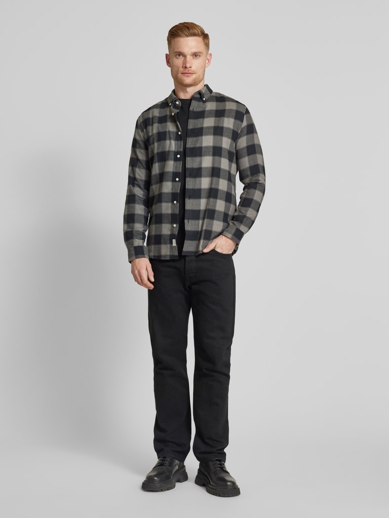 MCNEAL Tailored fit vrijetijdsoverhemd met button-downkraag, model ...