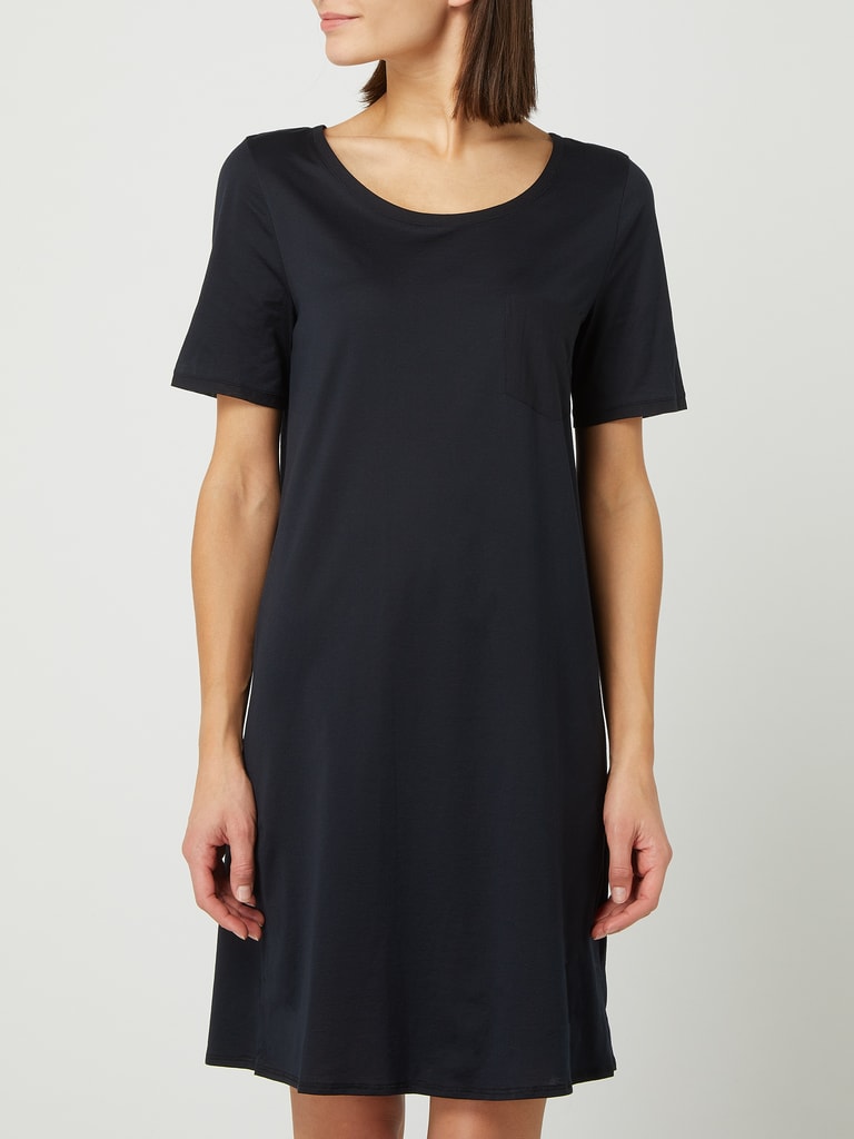 Hanro Nachthemd van katoen, model 'Cotton Deluxe' in zwart online kopen ...