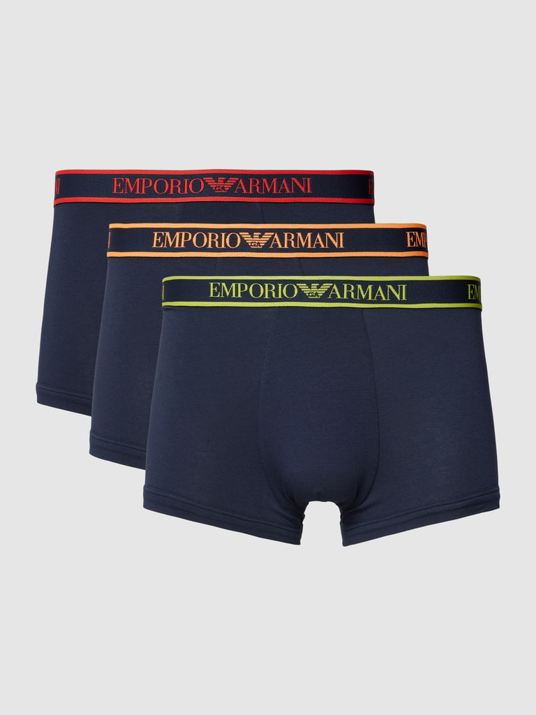 Emporio Armani Trunks mit elastischem Logo-Bund im 3er-Pack (marine ...