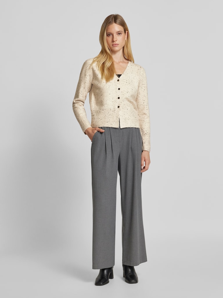 Neo Noir Cardigan mit V-Ausschnitt Modell 'Hunter' (beige) online kaufen