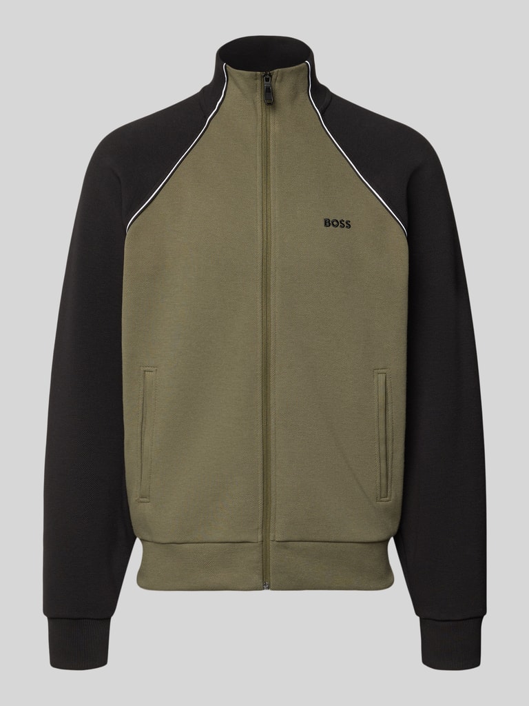 BOSS Green Regular Fit Sweatjacke aus Baumwoll-Mix (dunkelgruen) online ...
