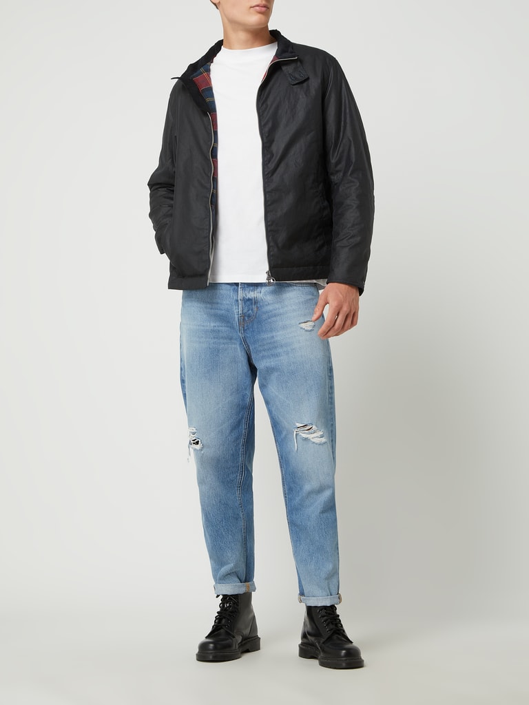 Barbour Blouson mit Tartan-Karo Modell 'Barnby' (marine) online kaufen