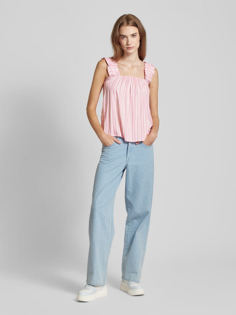 Pieces Top met streepmotief, model 'ALVINA' in roze online kopen | P&C