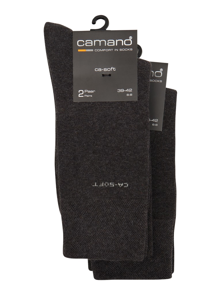 camano Socken im unifarbenen Design im 2x2er-Pack (anthrazit) online kaufen