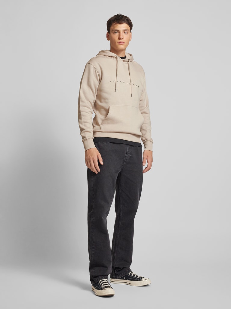 Jack & Jones Hoodie mit Label-Print (offwhite) online kaufen