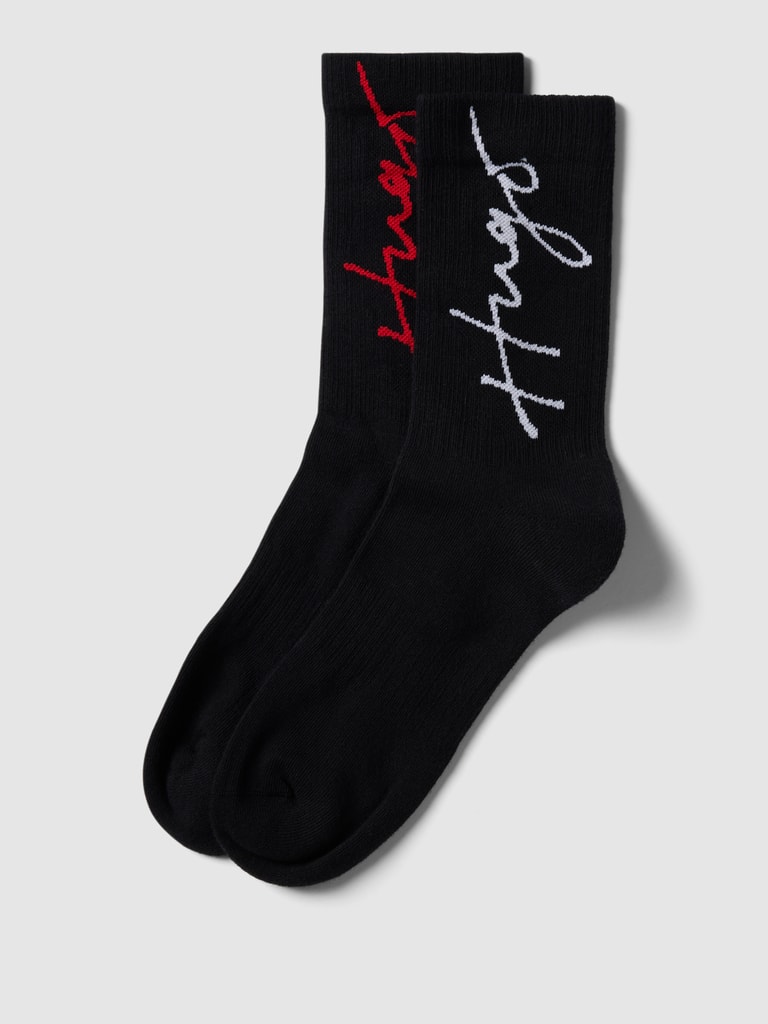 HUGO Socken mit Label-Print im 2er-Pack Modell 'HANDWRITTEN' (black ...