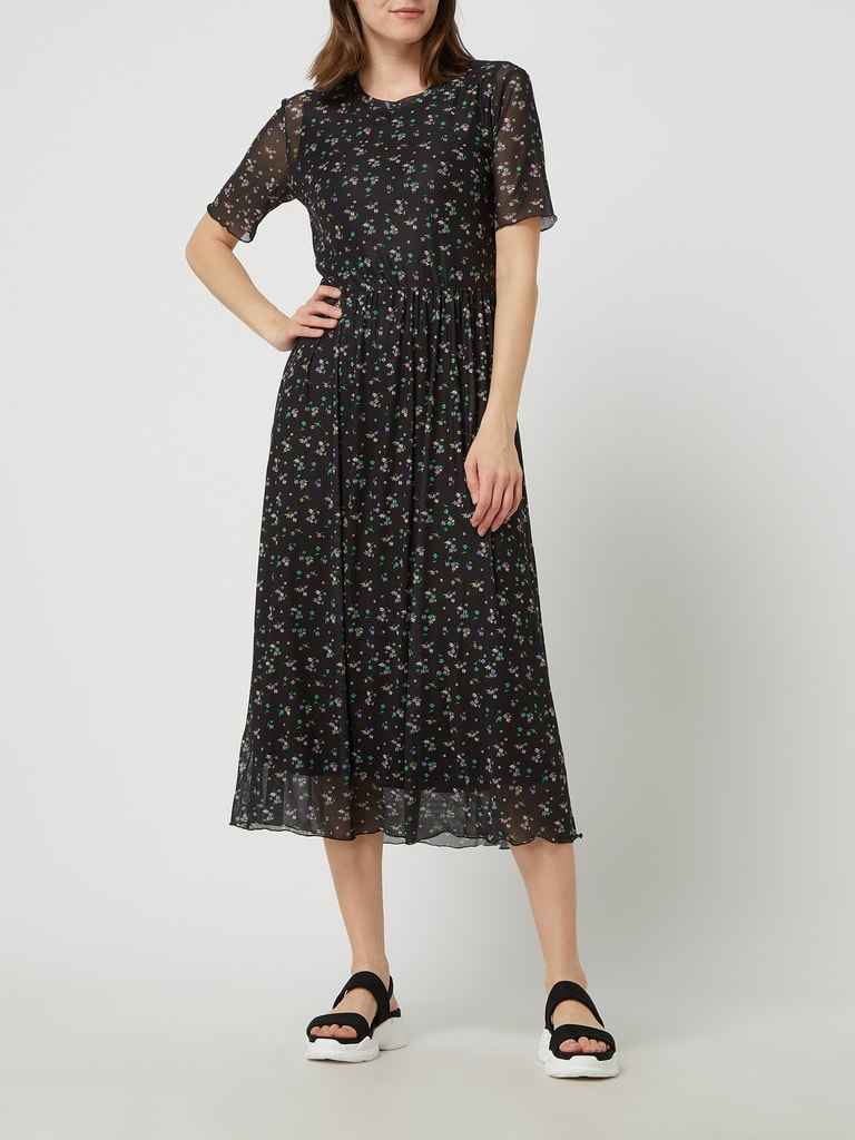 Modström Midi-jurk van mesh in zwart online kopen | P&C