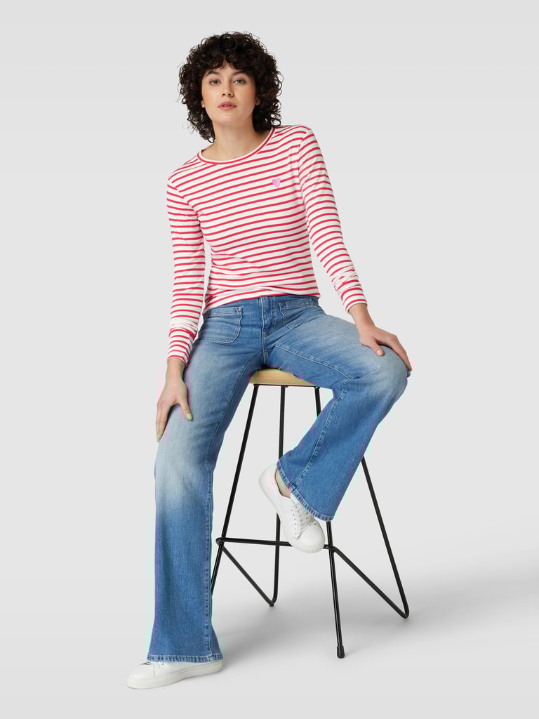 Kaffe Shirt met lange mouwen en streepmotief, model 'Liddy' in ...