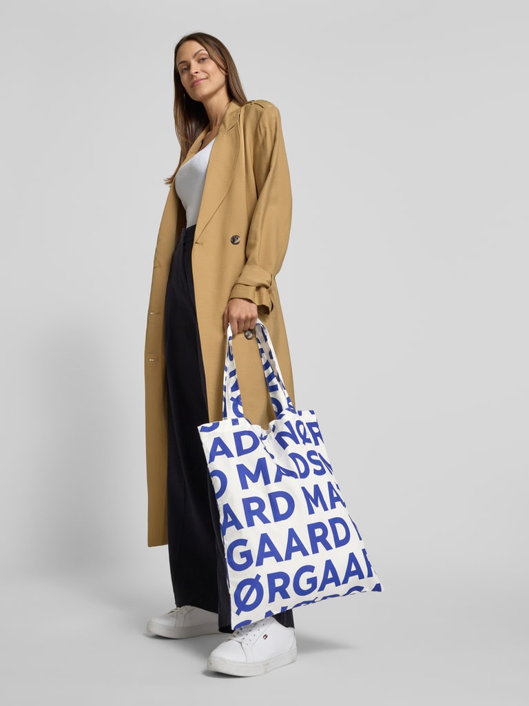 MADS NØRGAARD Shopper mit offenem Hauptfach und Tragegriffen (blau ...