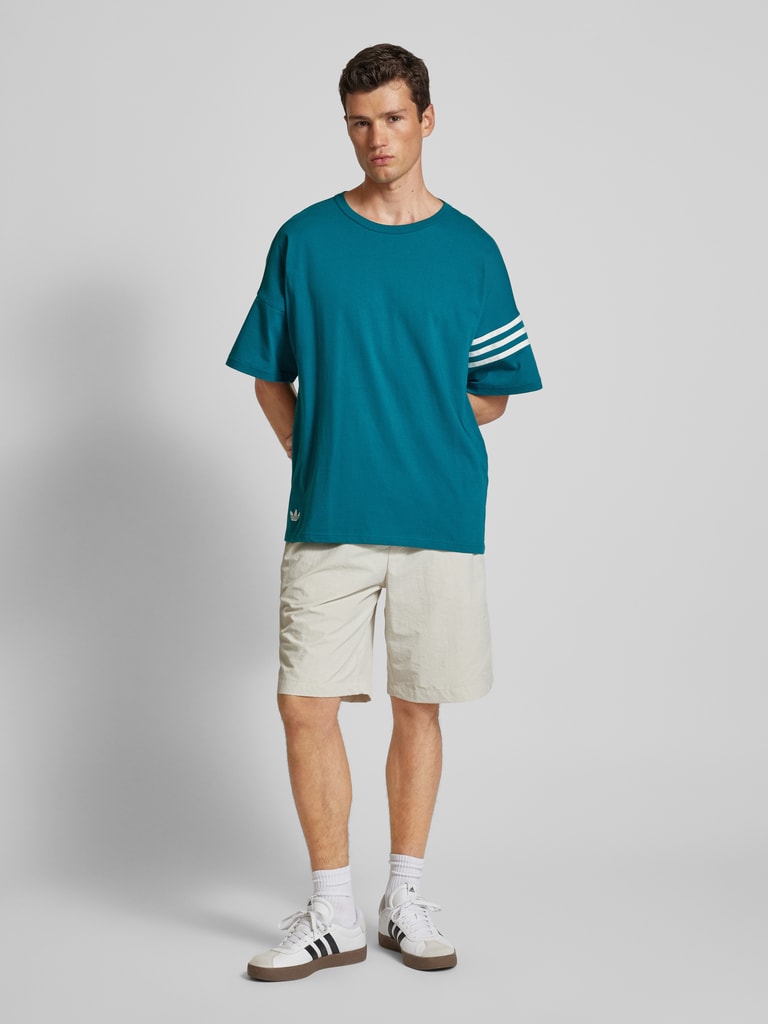 adidas Originals T-shirt met extra brede schouders in petrol online ...