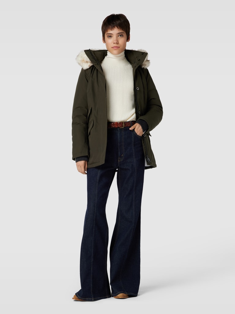 Wellensteyn Regular fit functioneel jack met imitatiebont, model 'ENTERPRISE' in olijfgroen ...