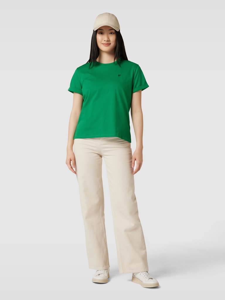 OPUS T-shirt met motiefstitching, model 'Serz' in groen online kopen | P&C