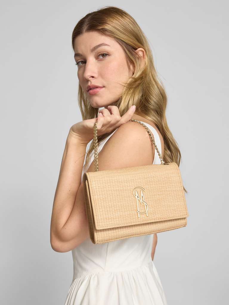 Steve Madden Handtas in gevlochten look, model 'BHUXLEY' in beige ...