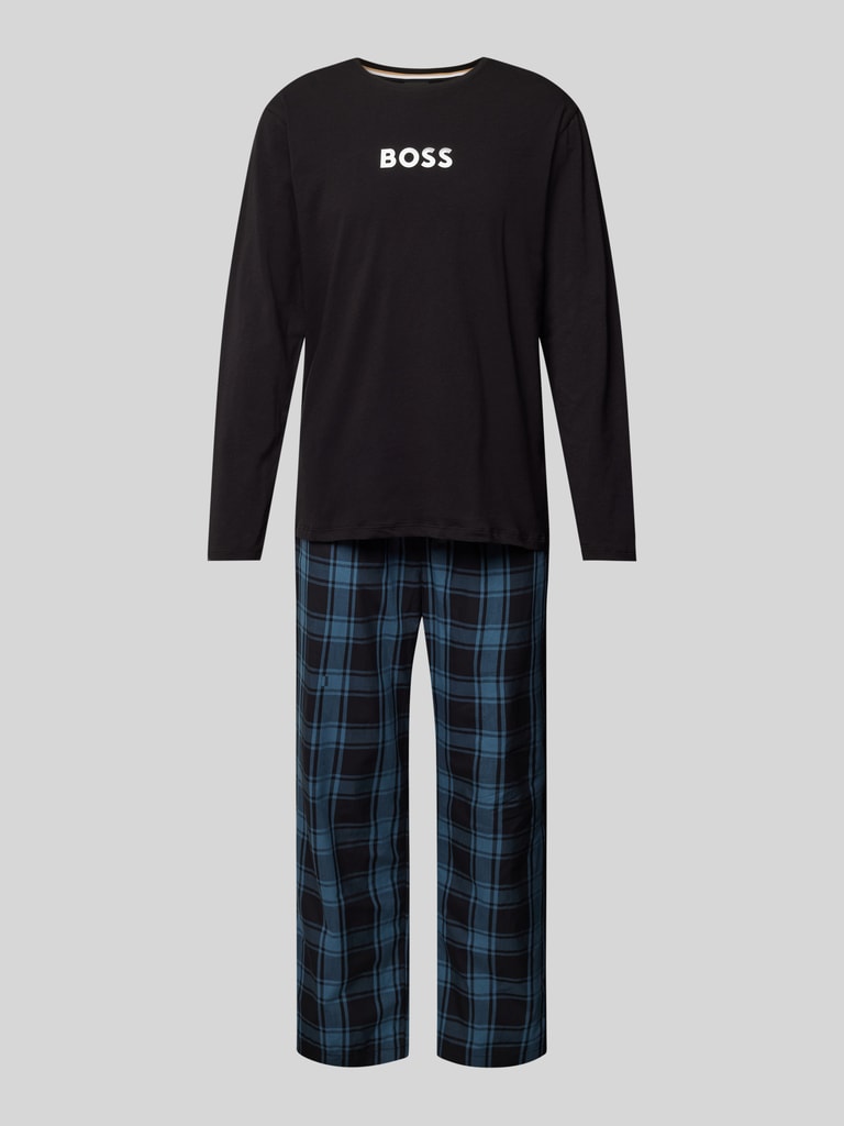 BOSS Pyjama mit Label-Print (black) online kaufen