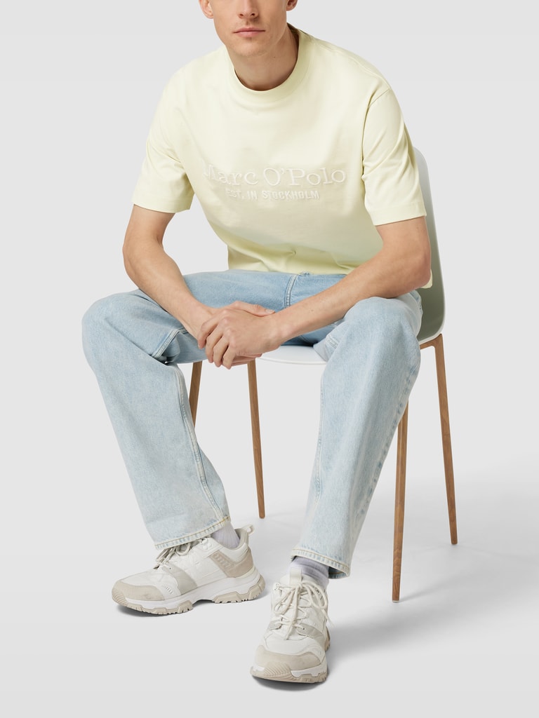 Marc O'Polo T-Shirt mit Logo-Stitching (mint) online kaufen