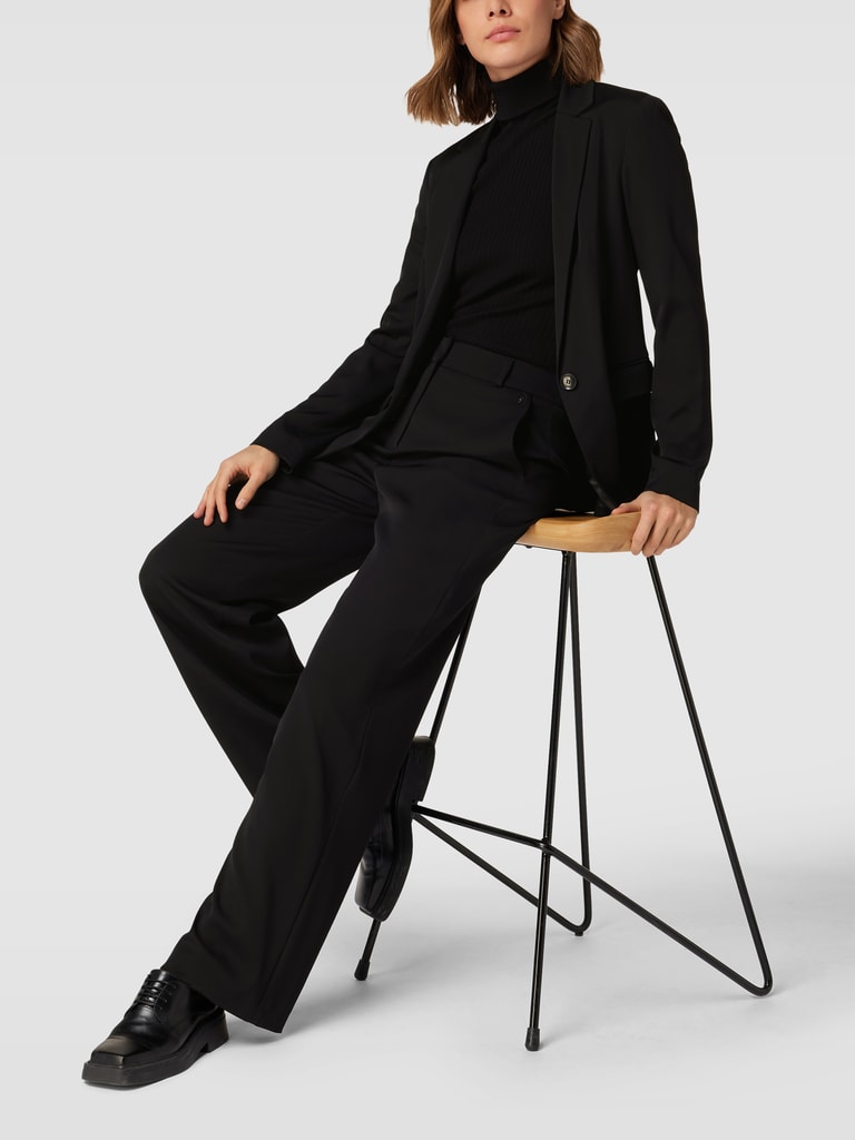 comma Stoffhose mit Label-Detail (black) online kaufen