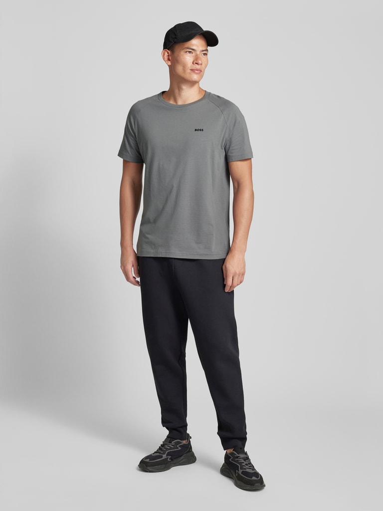 BOSS Green T-Shirt mit Label-Print (anthrazit) online kaufen