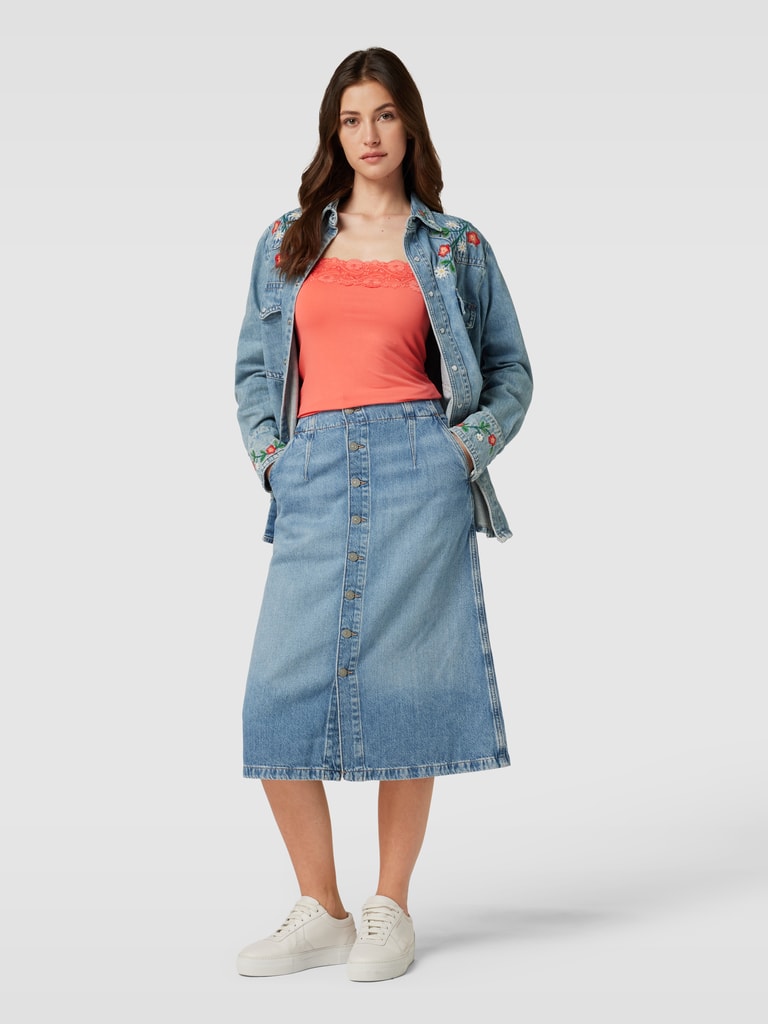 Zero Top mit Spitzenbesatz (hellrosa) online kaufen