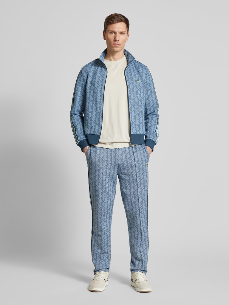 Lacoste Sweatjacke mit Logo-Badge (rauchblau) online kaufen