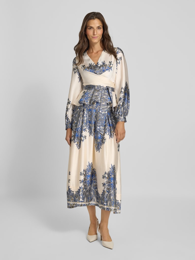 Neo Noir Midirok met elastische band, model 'LENNI' in blauw online ...