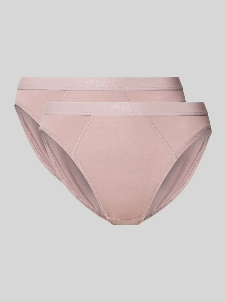Sloggi Slip mit Label-Print im 2er-Pack Modell 'Ease' (mauve) online kaufen