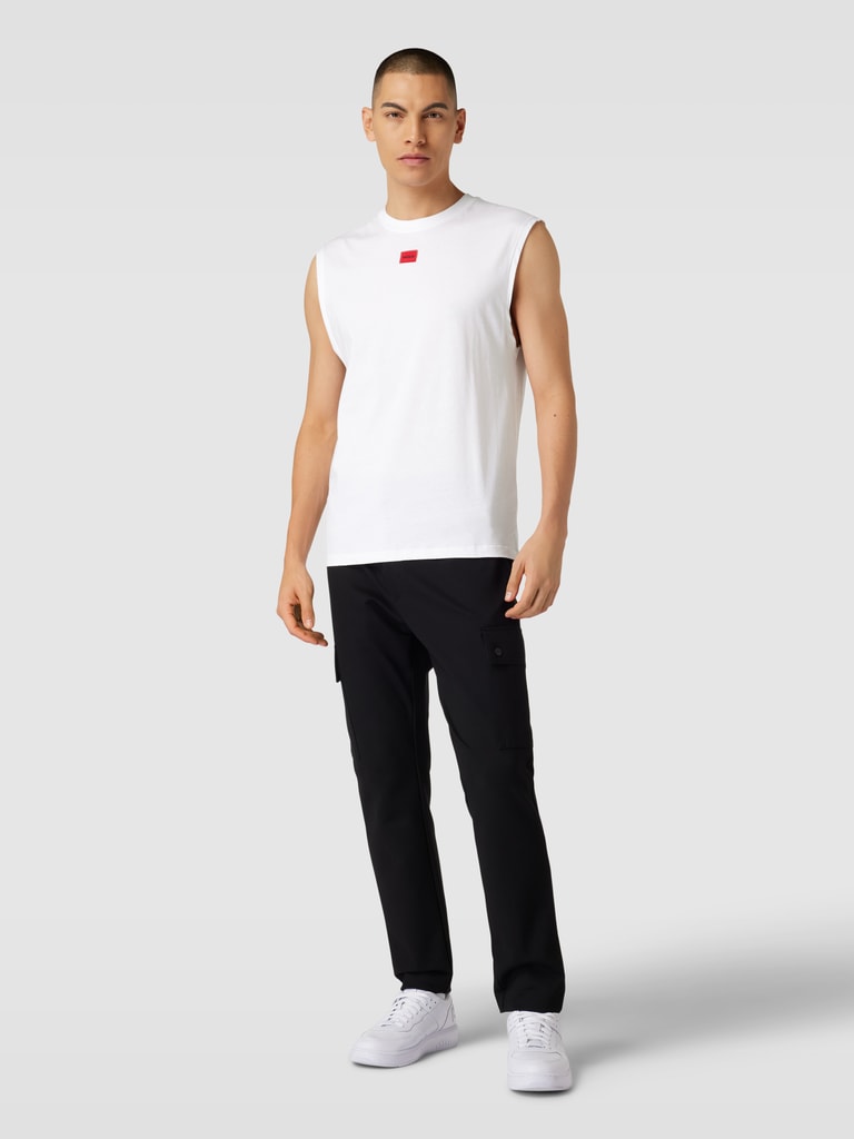 HUGO Tanktop met labelpatch, model 'Dankto' in wit online kopen | P&C