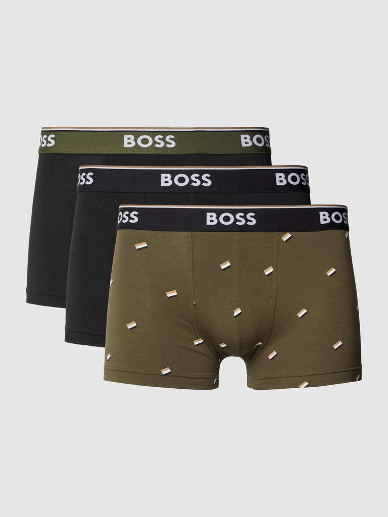 BOSS Trunks mit elastischem Label-Bund im 3er-Pack (oliv) online kaufen