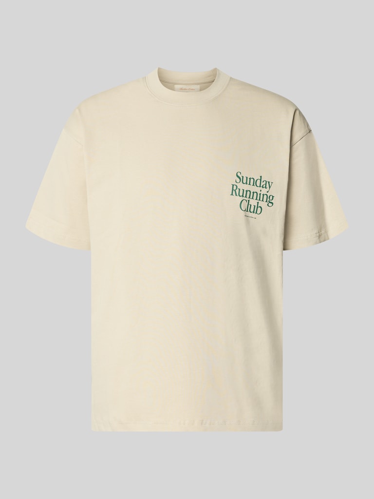 ANOTHER COTTON LAB T-Shirt mit Print und Rundhalsausschnitt (beige ...