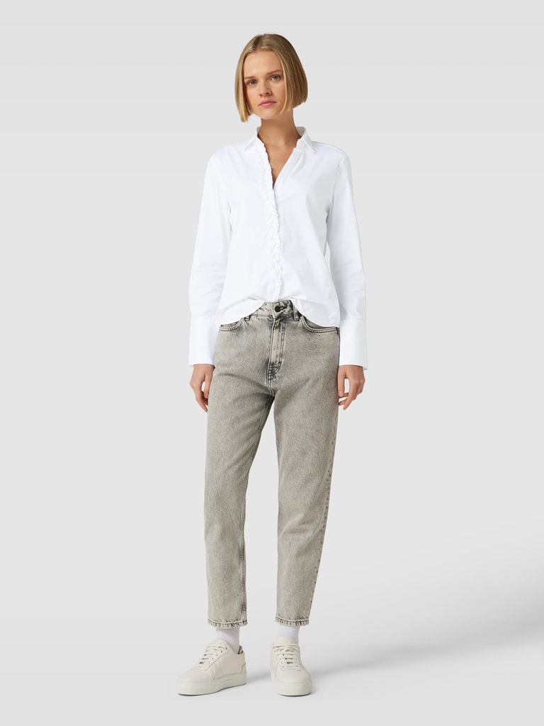 MOS MOSH Overhemdblouse met ruches, model 'Sybel' in wit online kopen | P&C