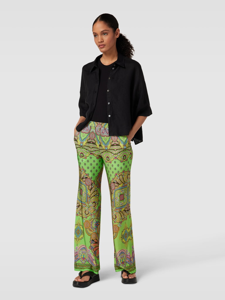 Ana Alcazar Broek van viscosemix met elastische band, model 'Ornament ...