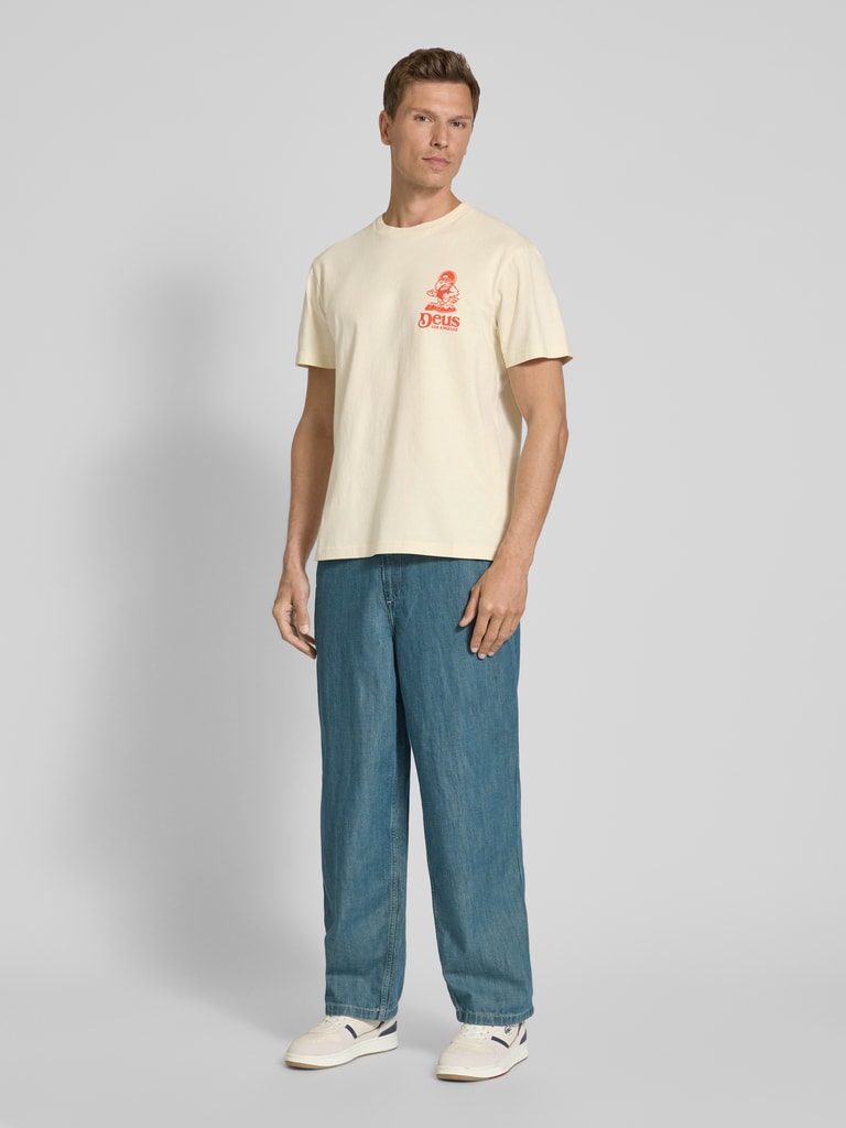 DEUS EX MACHINA T-shirt met labelprint, model 'Raptor' in offwhite ...