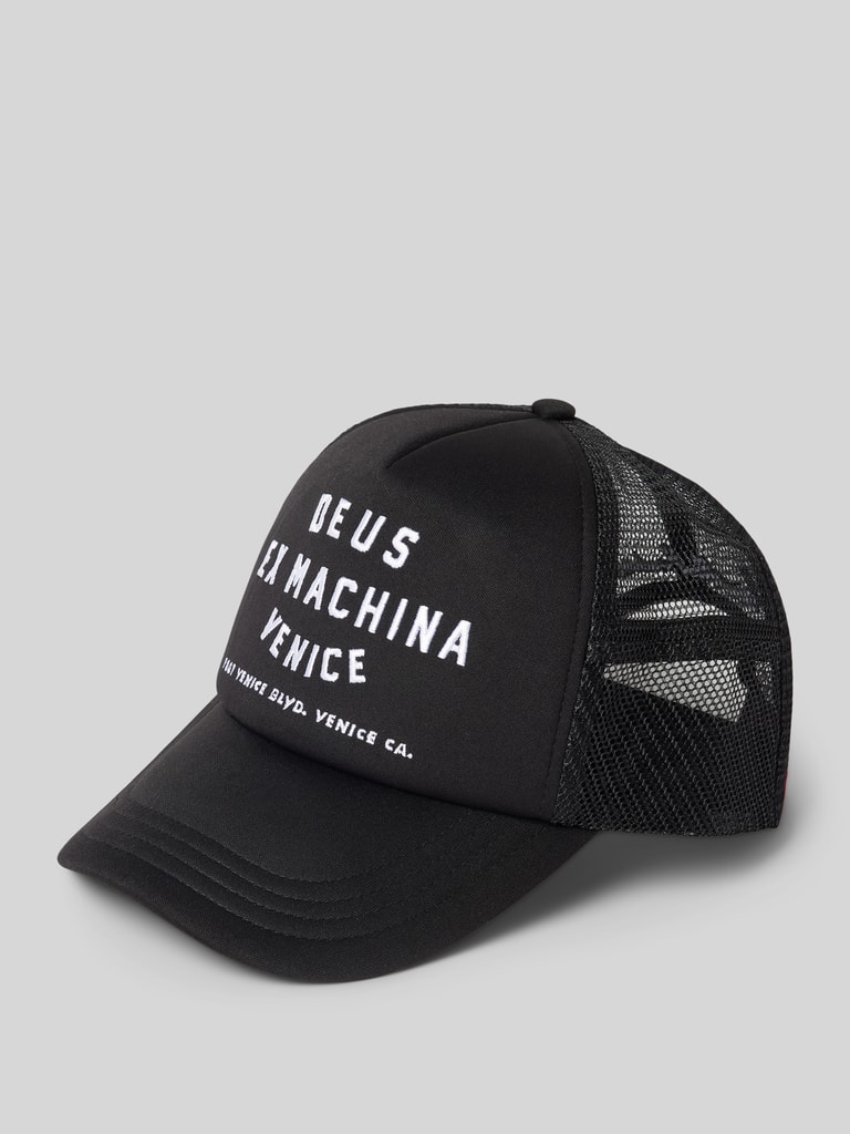 DEUS EX MACHINA Trucker Cap mit Label-Stitching Modell 'Venice' (black ...