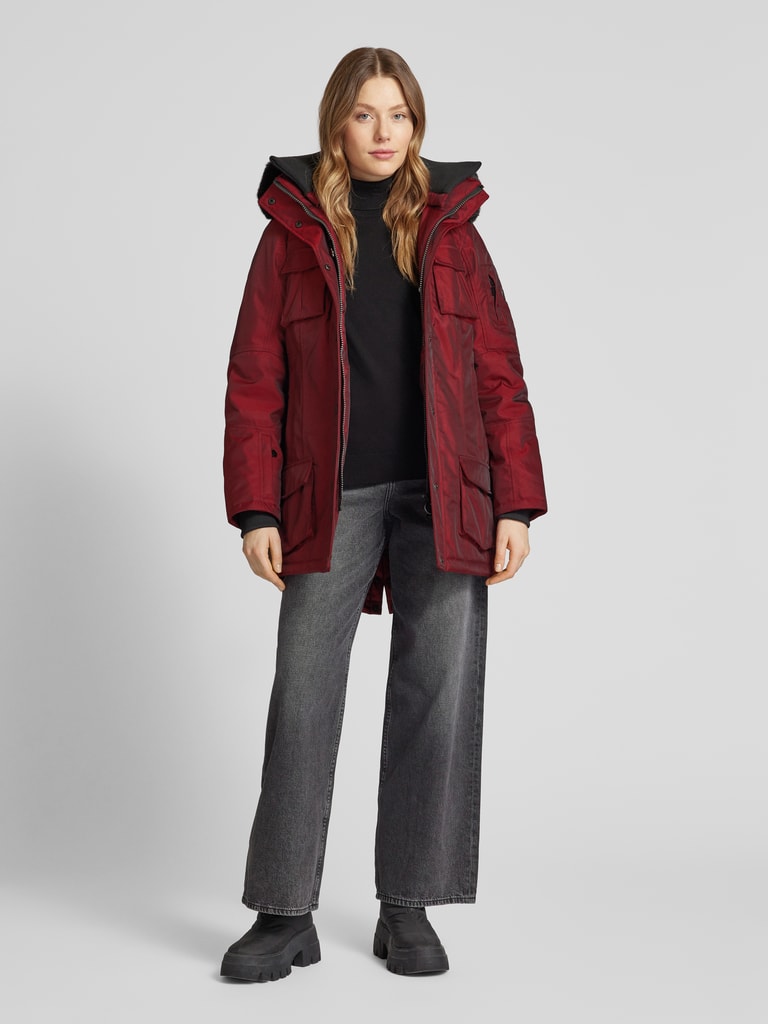 Wellensteyn Shaped fit functioneel jack met opstaande kraag, model 'SCHNEEZAUBER' in donkerrood ...