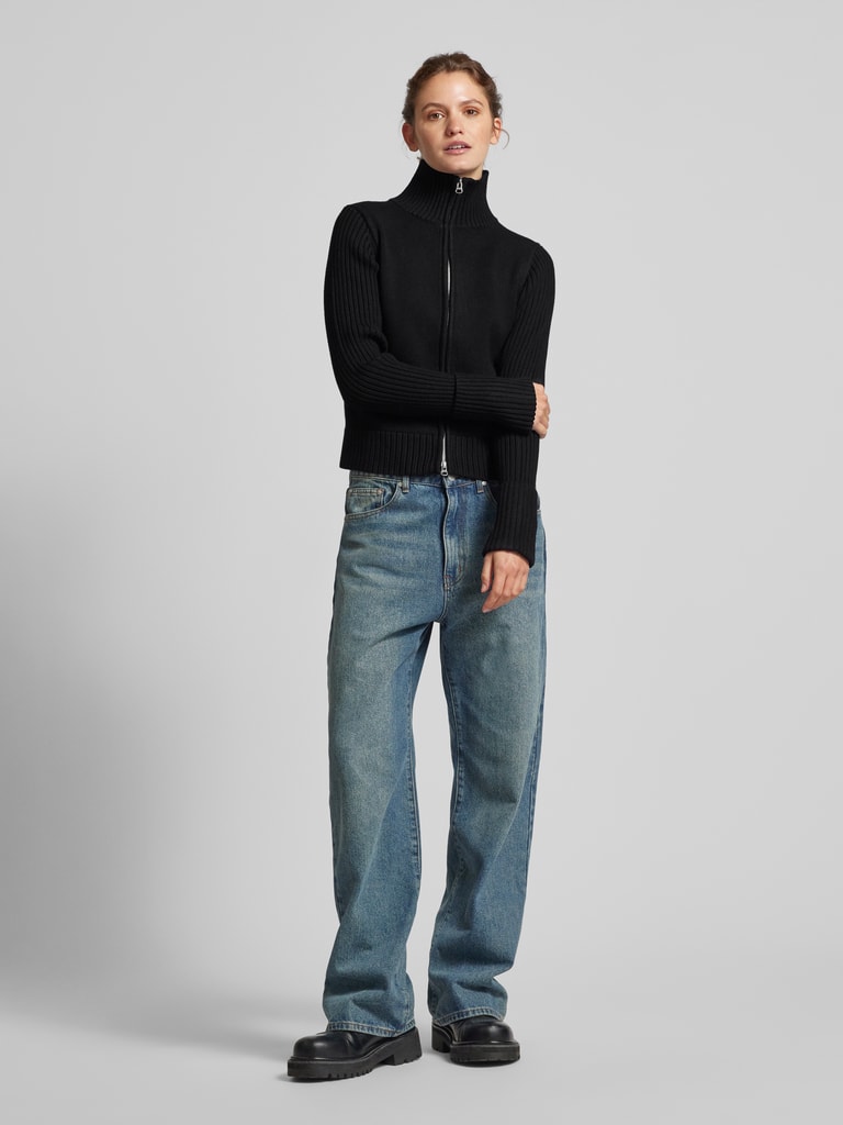 WEEKDAY Cardigan mit Zweiwege-Reißverschluss Modell 'Winona' (black ...