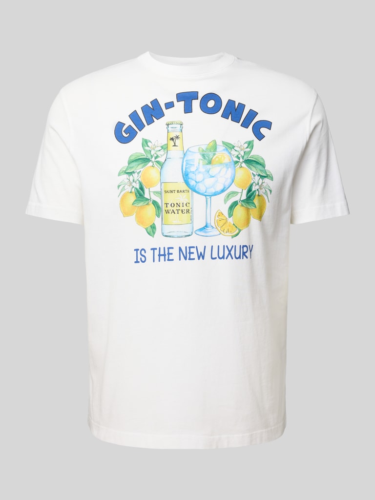 MC2 Saint Barth T-Shirt mit Rundhalsausschnitt und Motiv-Print (weiss ...