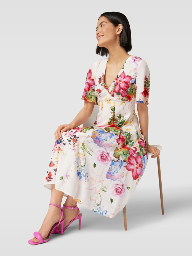 Marciano Guess Kleid mit Allover-Muster Modell 'GLORIOUS GARDEN' (weiss ...