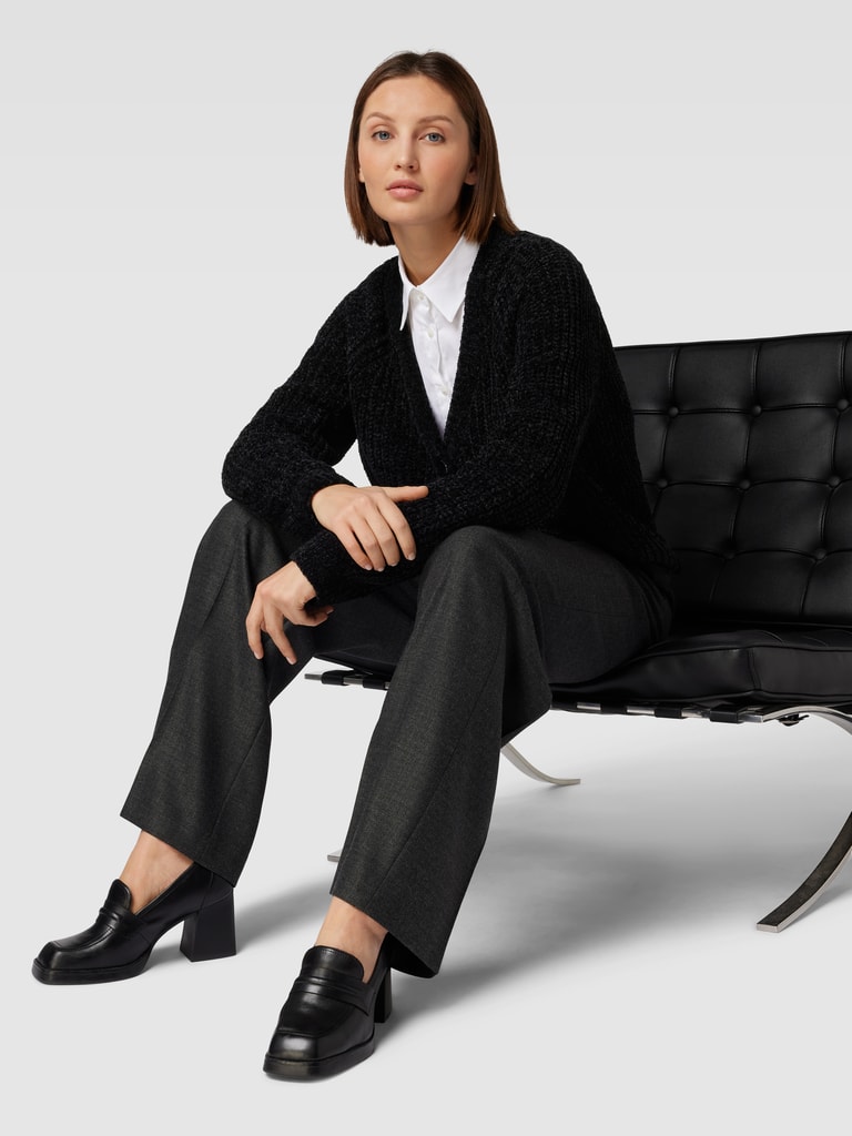 OPUS Cardigan mit V-Ausschnitt Modell 'Denille' (black) online kaufen
