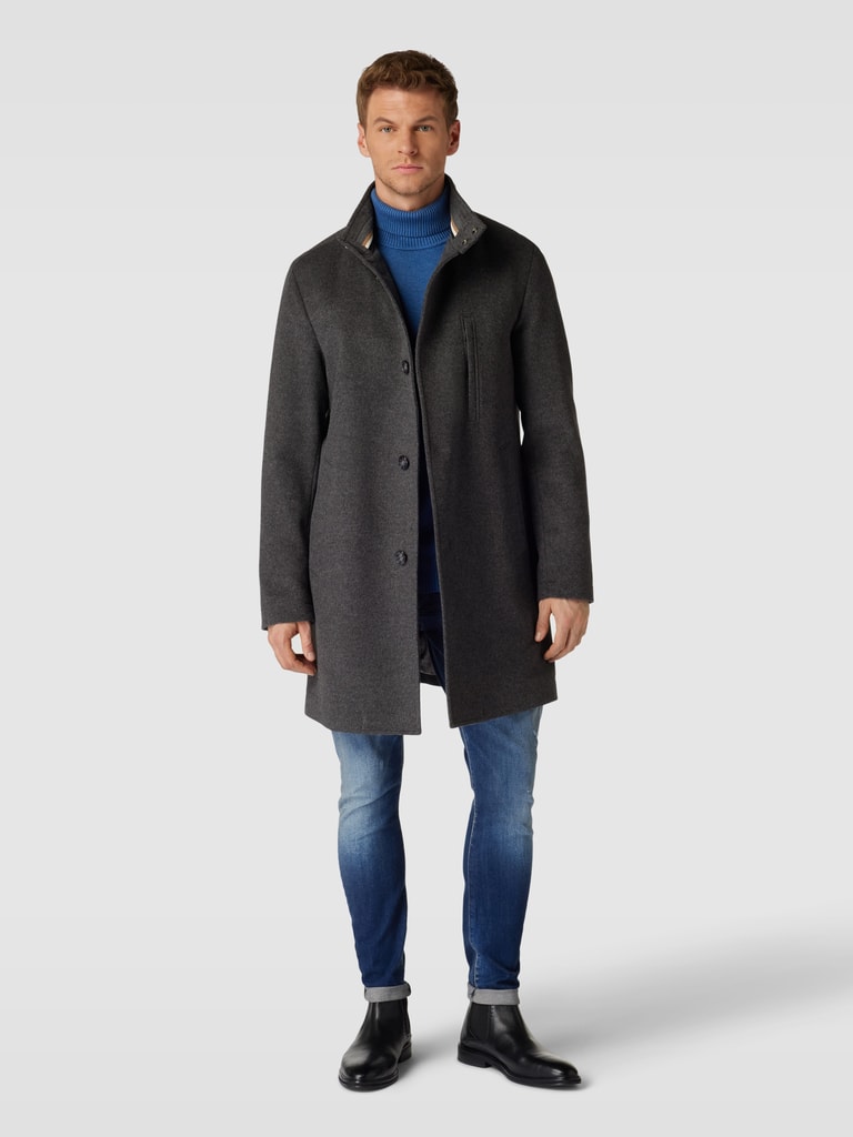 BOSS Mantel aus Lanawoll-Kaschmir-Mix Modell 'HYDE' (anthrazit) online ...