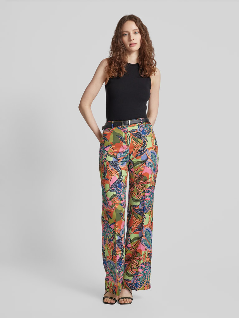 MAX&Co. Regular fit stoffen broek met all-over print, model 'STEFY' in ...