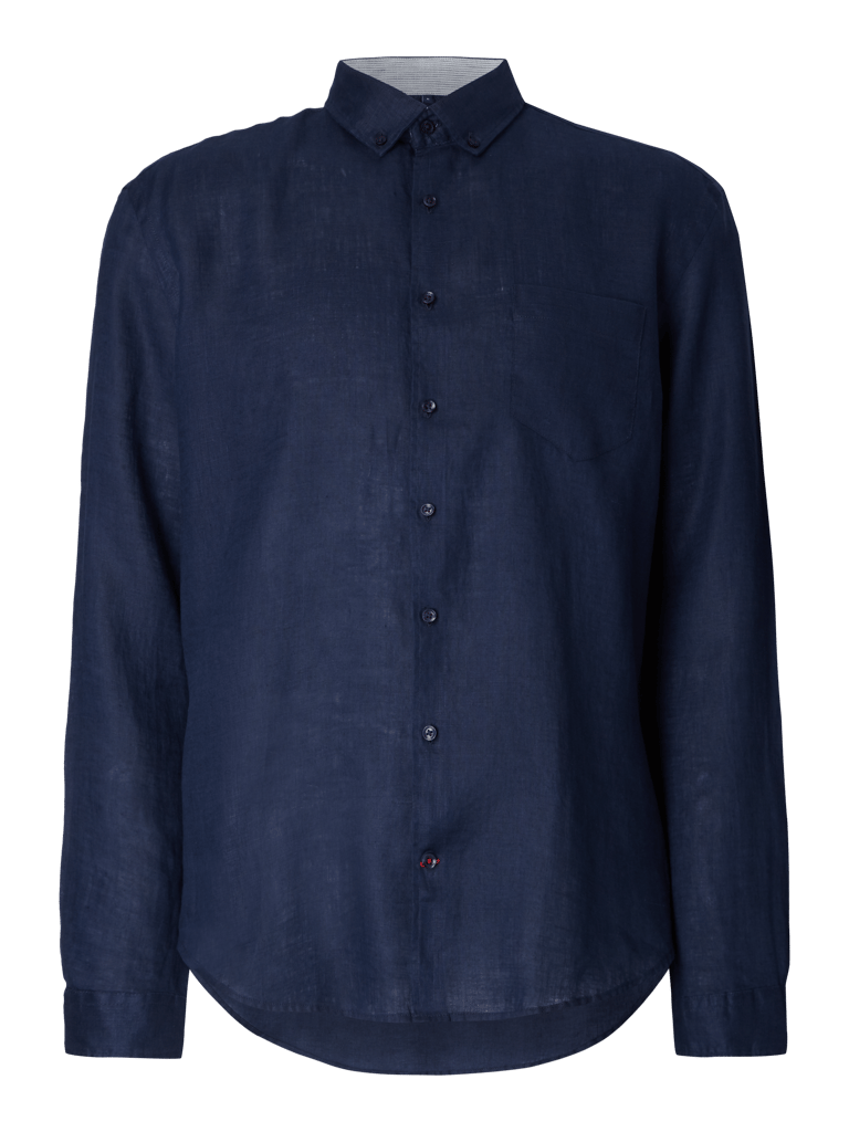 MC NEAL Tailored Fit Freizeithemd aus reinem Leinen (marine) online kaufen