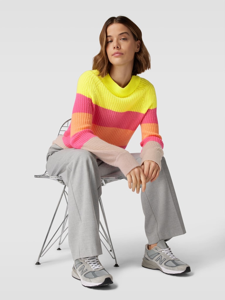 Rosa & Me Strickpullover aus Woll-Mix mit Kaschmir-Anteil im Colour ...