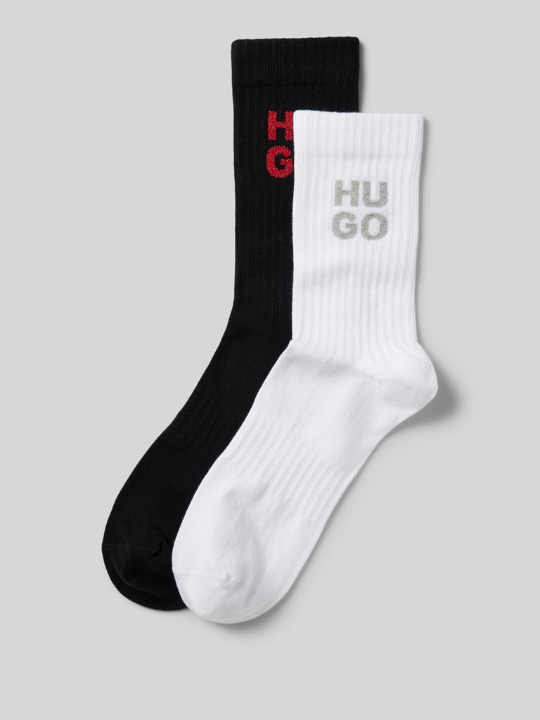 HUGO Socken mit Effektgarn im 2er-Pack Modell 'LUREX' (black) online kaufen