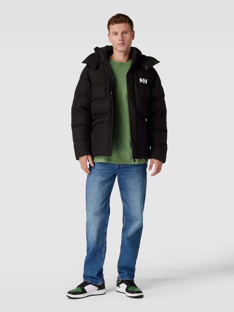 Helly Hansen Gewatteerd jack met labelprint, model 'EXPLORER' in zwart ...