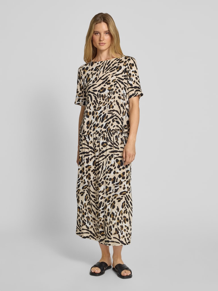 ICHI Regular fit blouse met ronde hals, model 'MARRAKECH' in beige online kopen | P&C